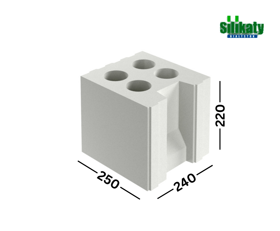 SILIKAT N24/20 240mm silikatiniai blokeliai 20MPa 240x22