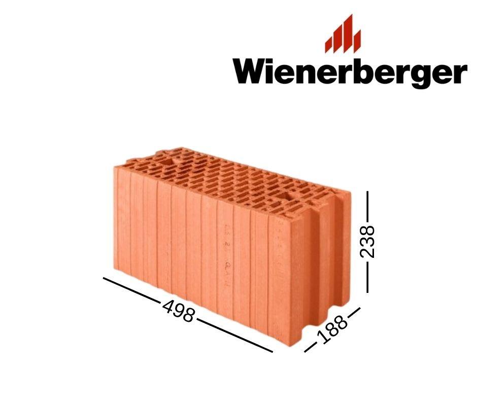 WIENERBERGER P+W 188 keraminis blokas 188x238x498